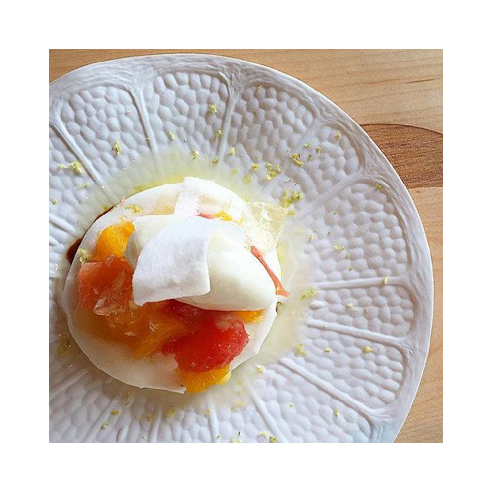 6 assiettes porcelaine Pamplemousse Pergay - 2 tailles