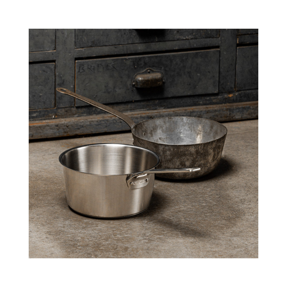 Casserole CRISTEL 1826 en inox brossé - 3 tailles