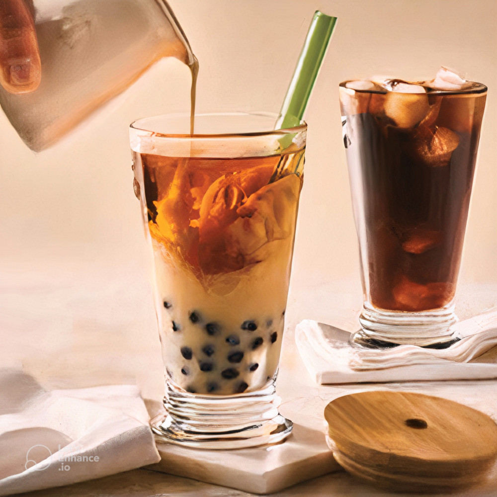 Verre à bubble tea avec paille La Rochère set Abeille