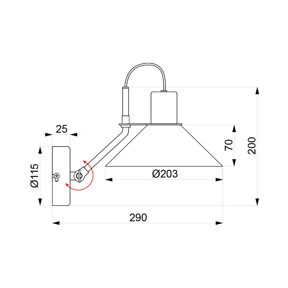 Applique murale Zinga Aluminor