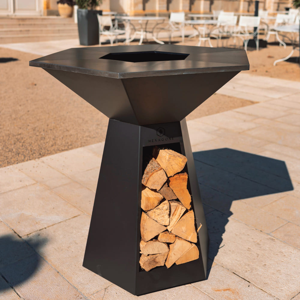 Brasero Plancha HEXAGONE Festin 105cm finition Epoxy