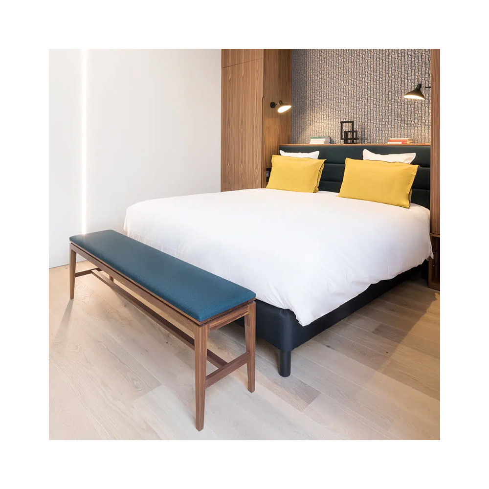 Banc Buzz Dasras bois et tissu - 19 finitions 3 tailles