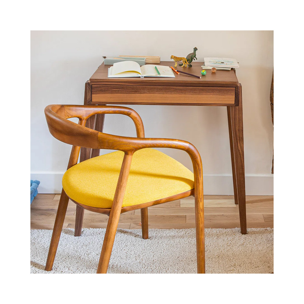 Bureau Liseré Dasras bois chêne ou noyer - 10 finitions 4 dimensions