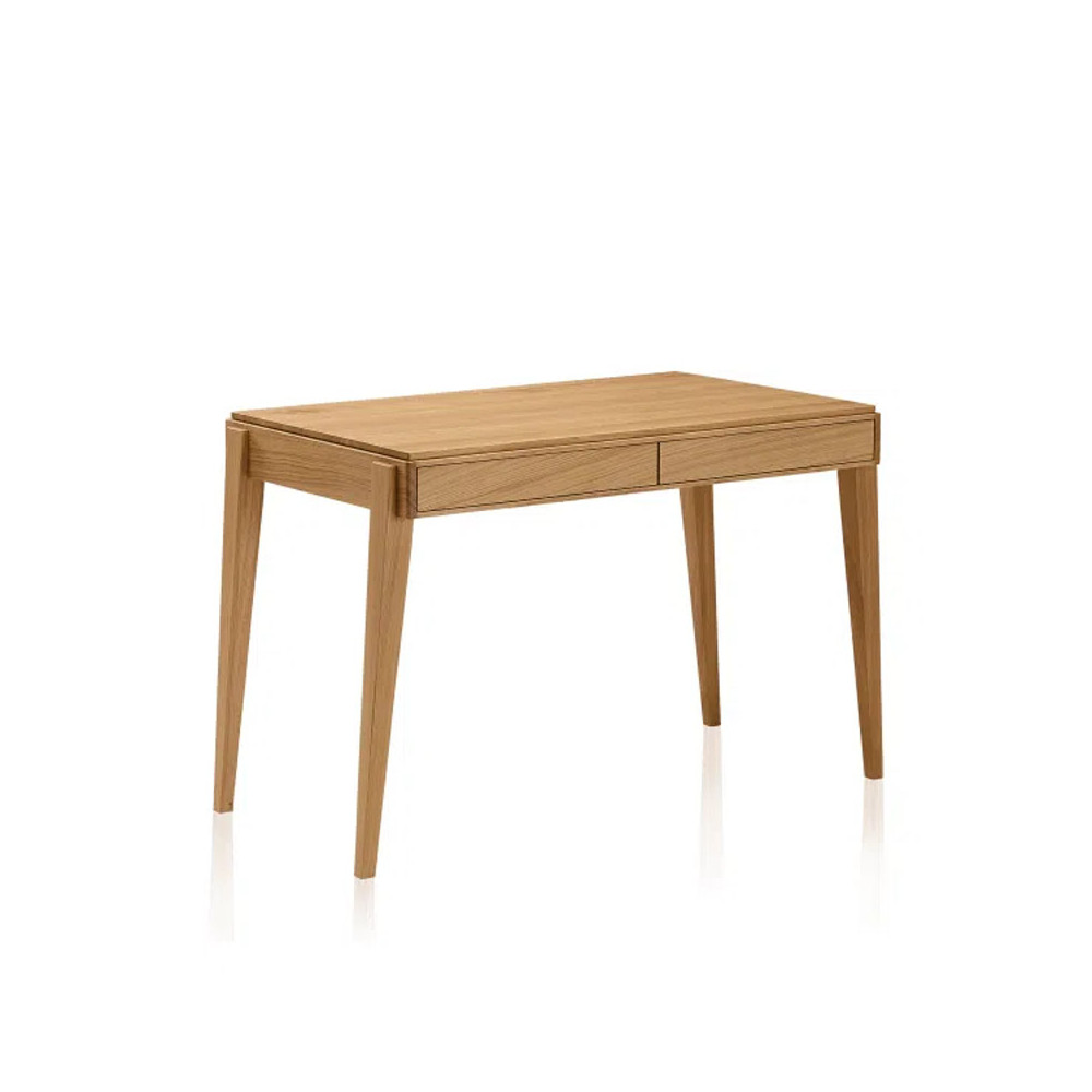 Bureau Liseré Dasras bois chêne ou noyer - 10 finitions 4 dimensions