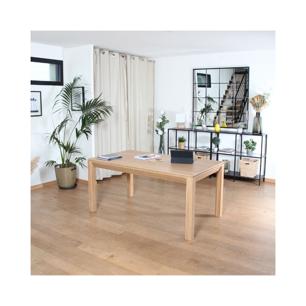 Bureau Clarté Dasras bois chêne ou noyer - 10 finitions 2 dimensions