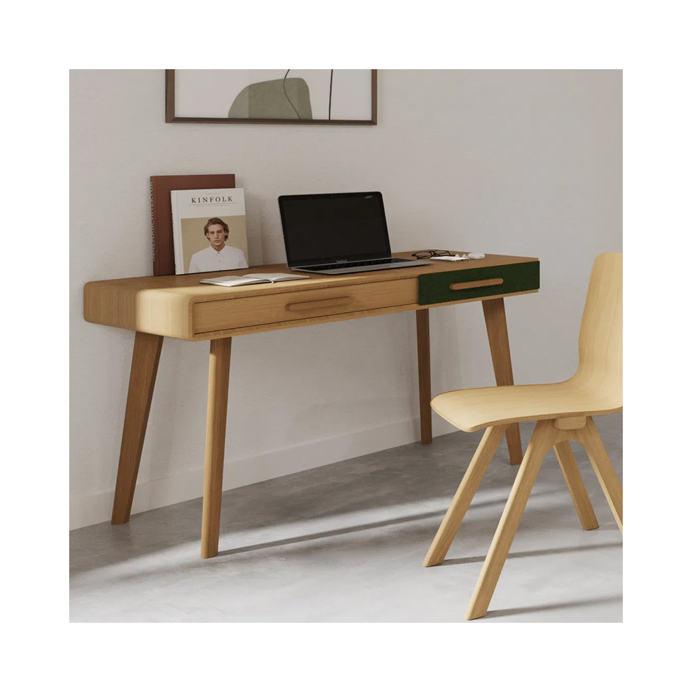 Bureau Paul Dasras bois chêne ou noyer - 10 finitions