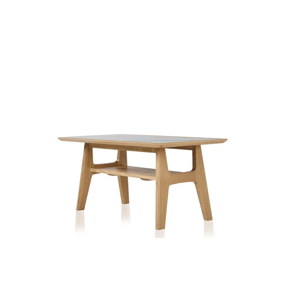Table basse H Dasras céramique bois chêne ou noyer - 10 finitions 4 tailles