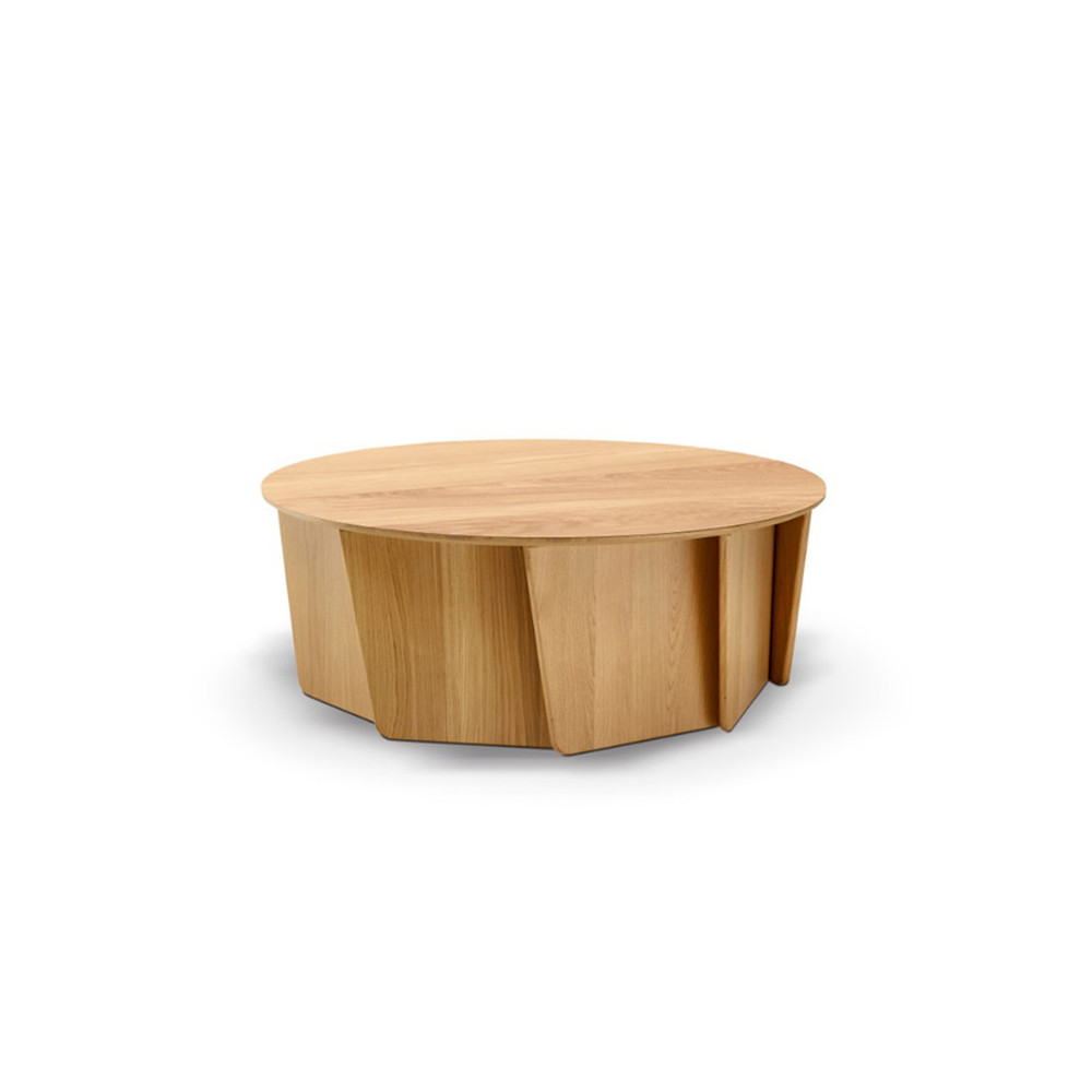 Table basse Volute Dasras bois chêne ou noyer - 10 finitions 3 tailles