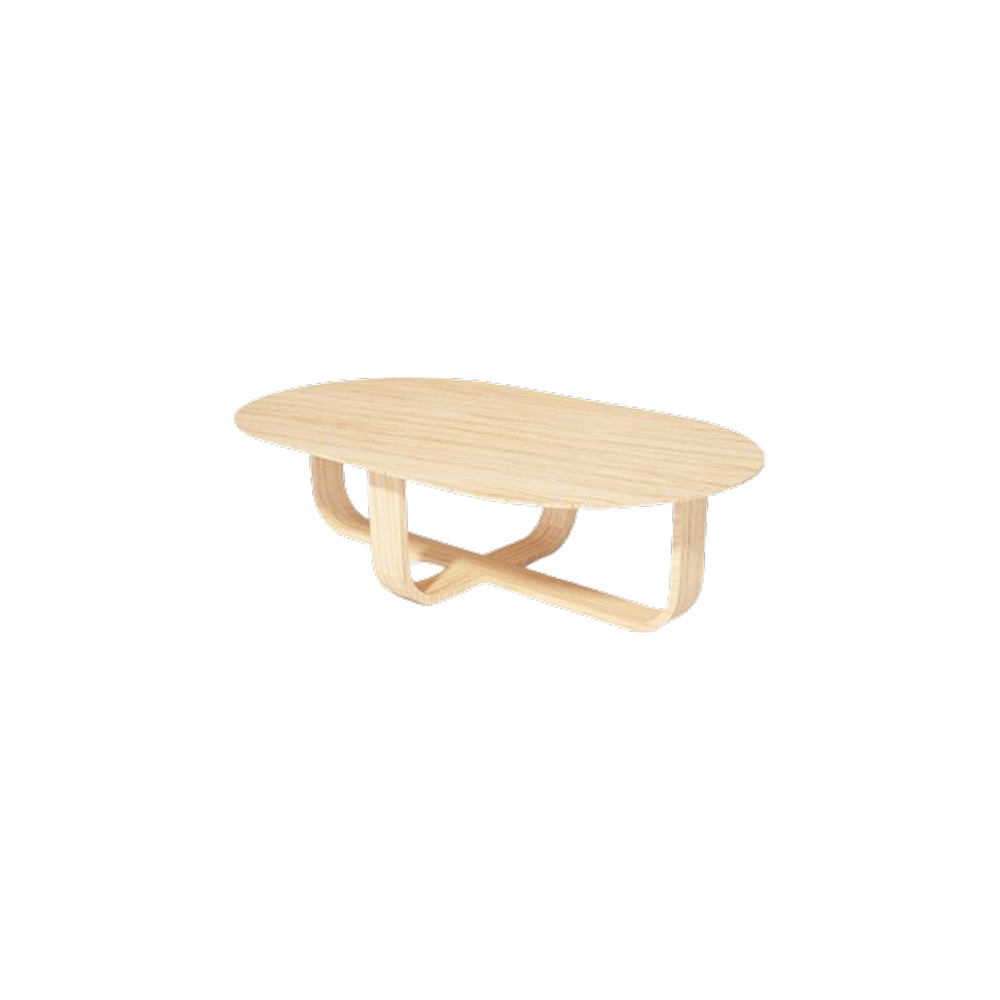Table basse oblongue Luge Dasras bois chêne - 9 finitions 2 tailles