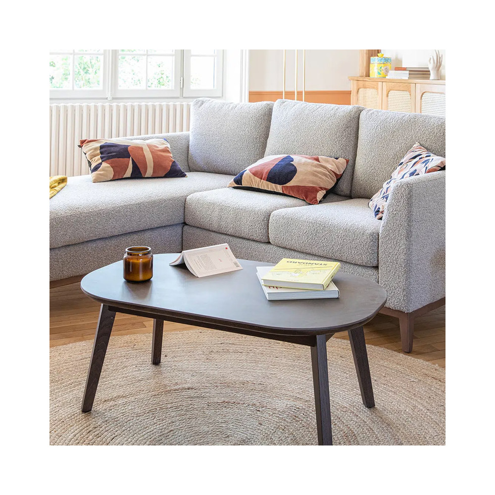 Table basse rectangulaire Snack Dasras bois chêne ou noyer - 10 finitions 2 tailles