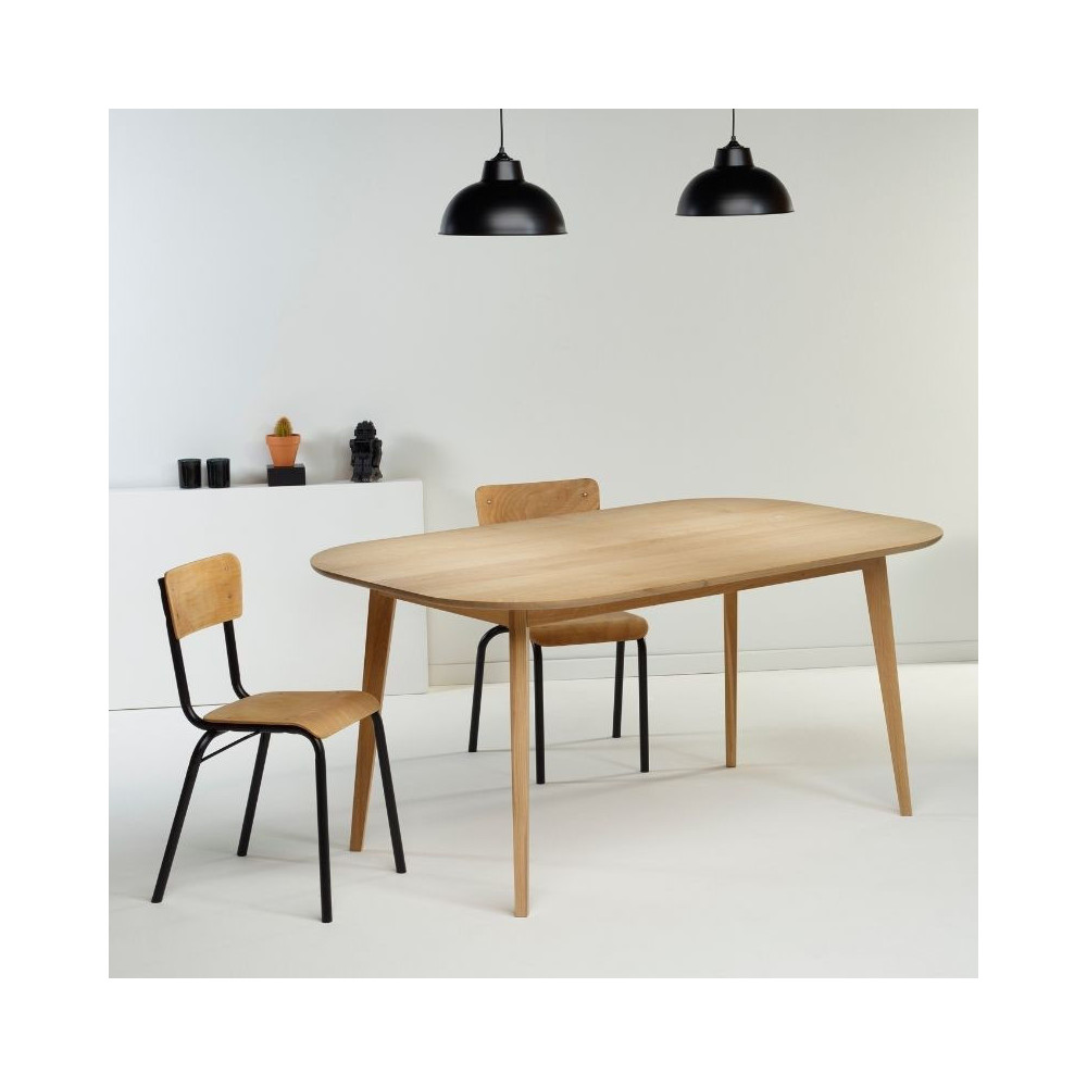 Table à manger extensible Snack Dasras bois chêne ou noyer - 10 finitions 14 tailles