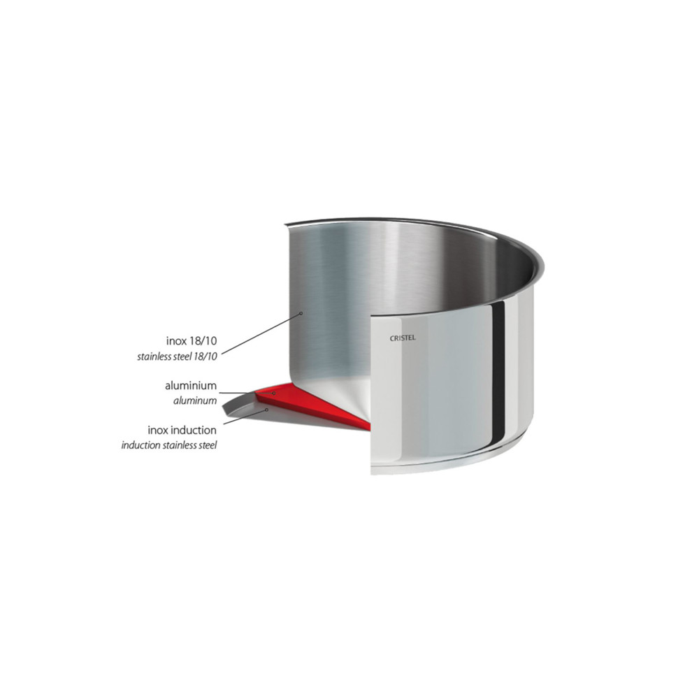 Casserole Cristel Mutine Fixe inox - 4 tailles