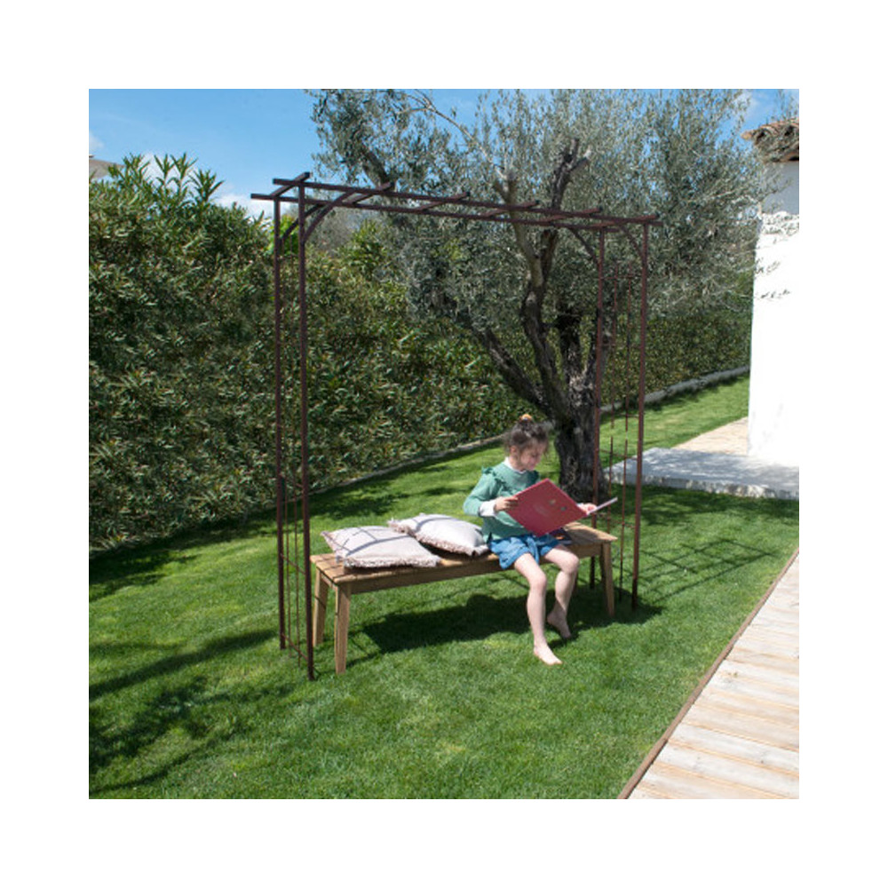Pergola Louis Moulin Grand modèle fer vieilli en acier