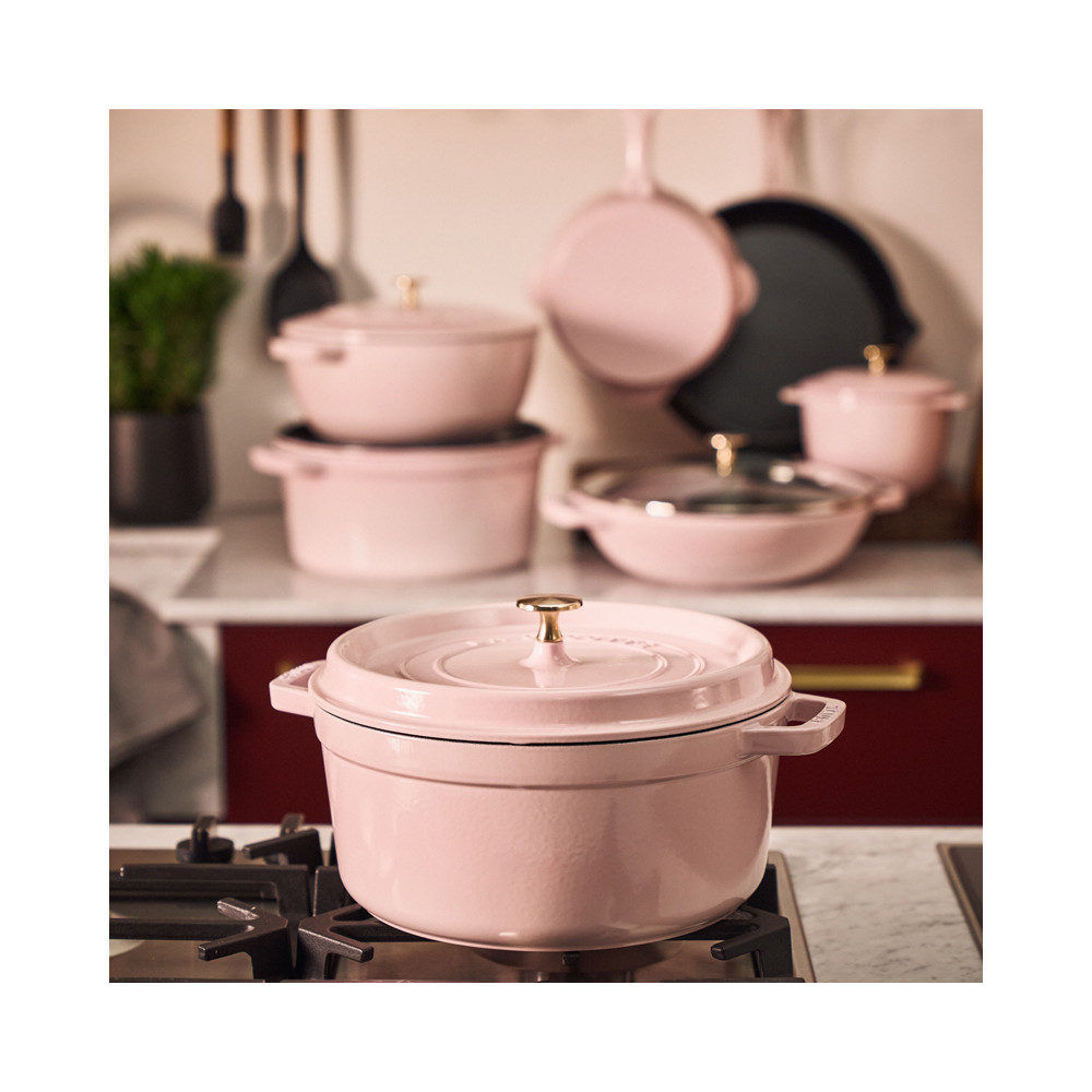 Cocotte ronde STAUB Sorbet rose en fonte - 4 tailles