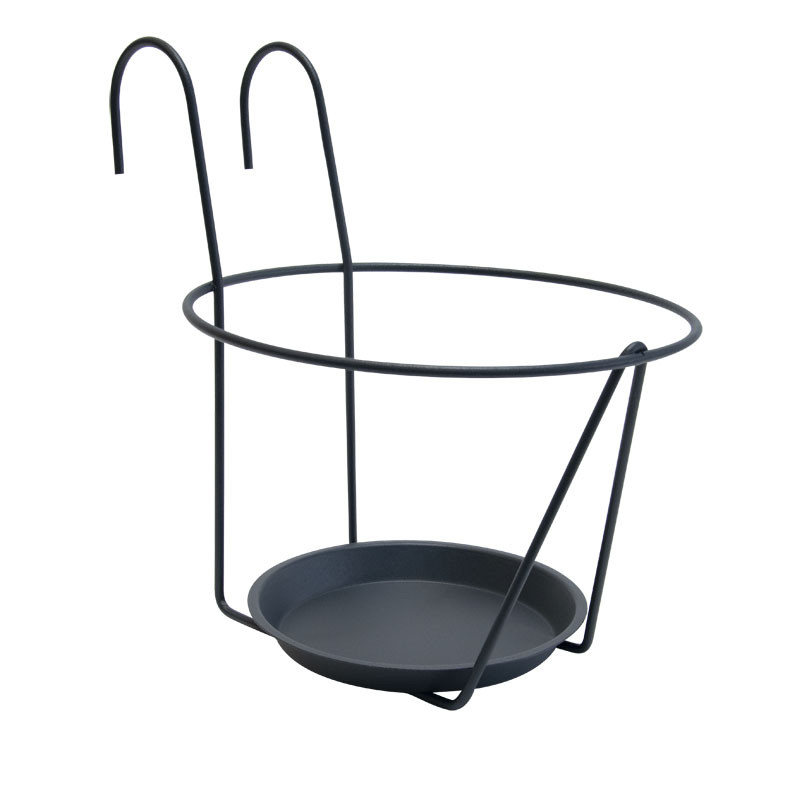 Porte-pots LOUIS MOULIN soucoupe crochet 25cm pour balcon - 2 coloris