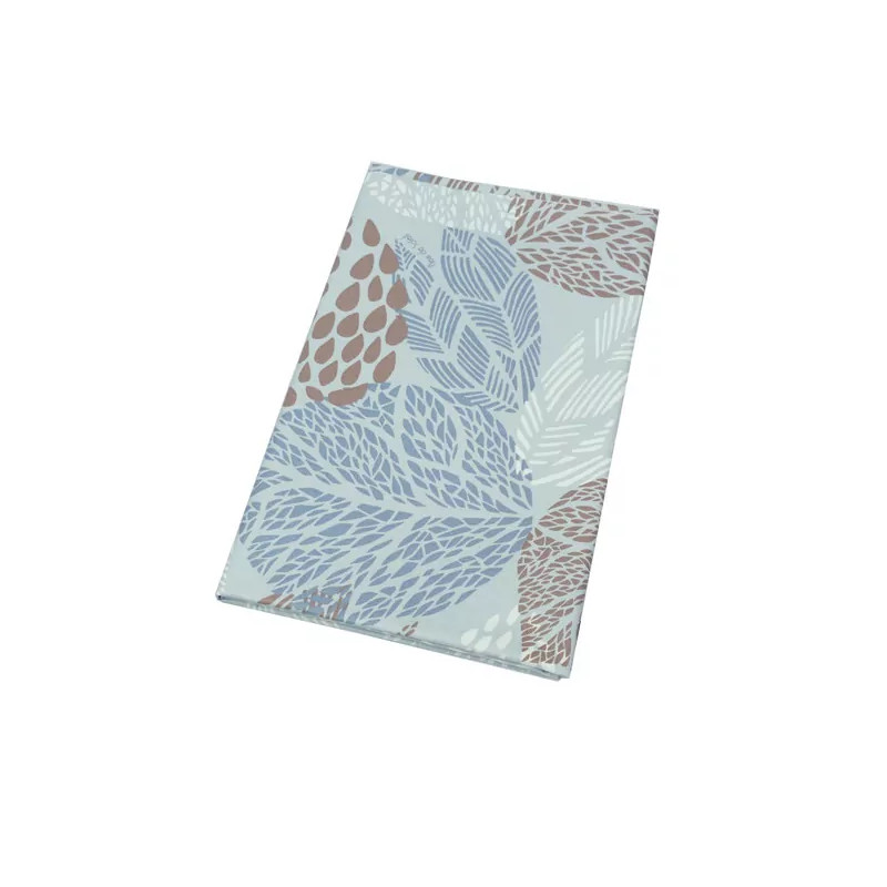 Nappe enduite FLEUR DE SOLEIL Feuilles Gris Beige ronde ou ovale - 3 ...