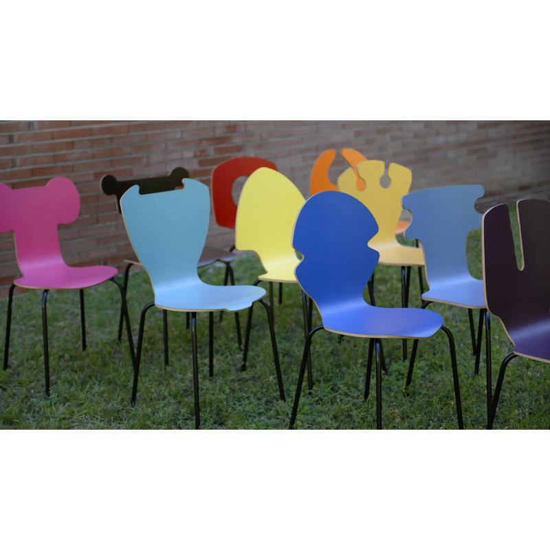 Chaise bleue PIKO EDITION Distinguée collection Les 10 chaises indoor ...