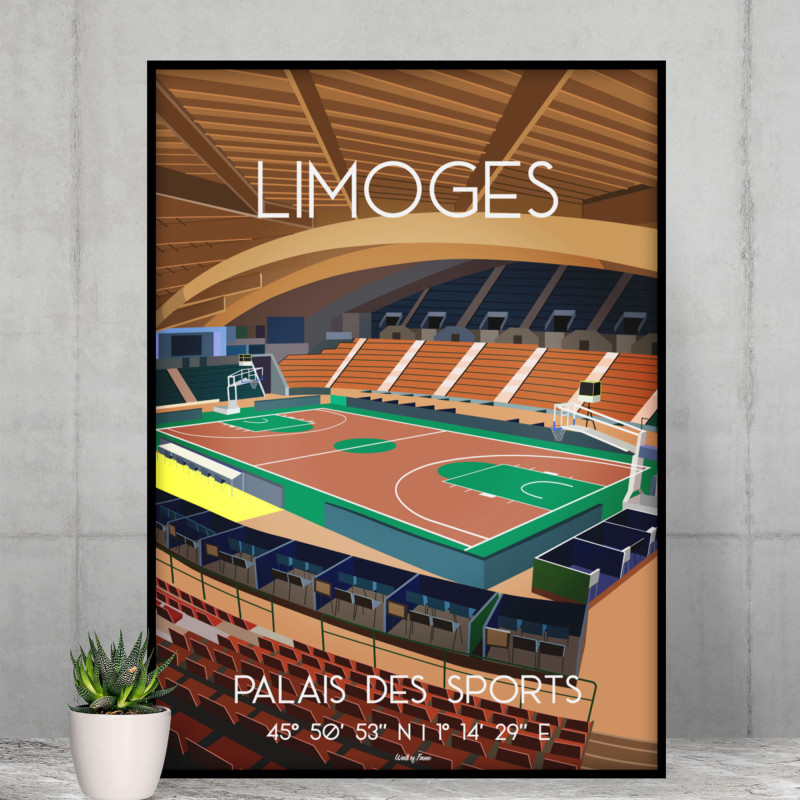 Affiche WALL OF FAME Palais des sports Beaublanc de Limoges format A3